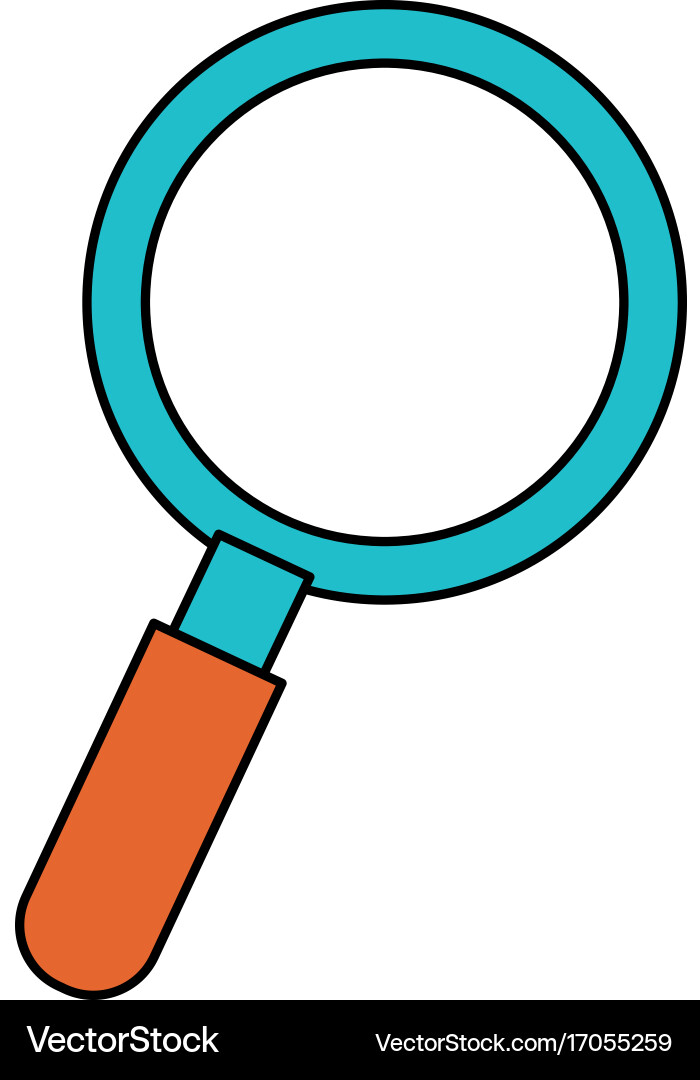 Magnifying glass lupe Royalty Free Vector Image