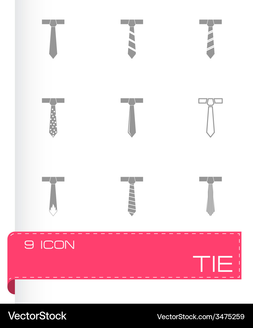 Tie icon set Royalty Free Vector Image - VectorStock