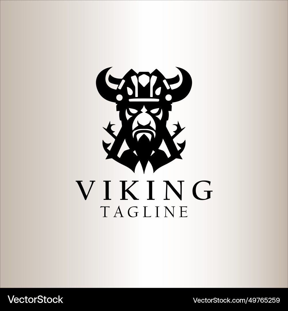 Viking logo design template Royalty Free Vector Image