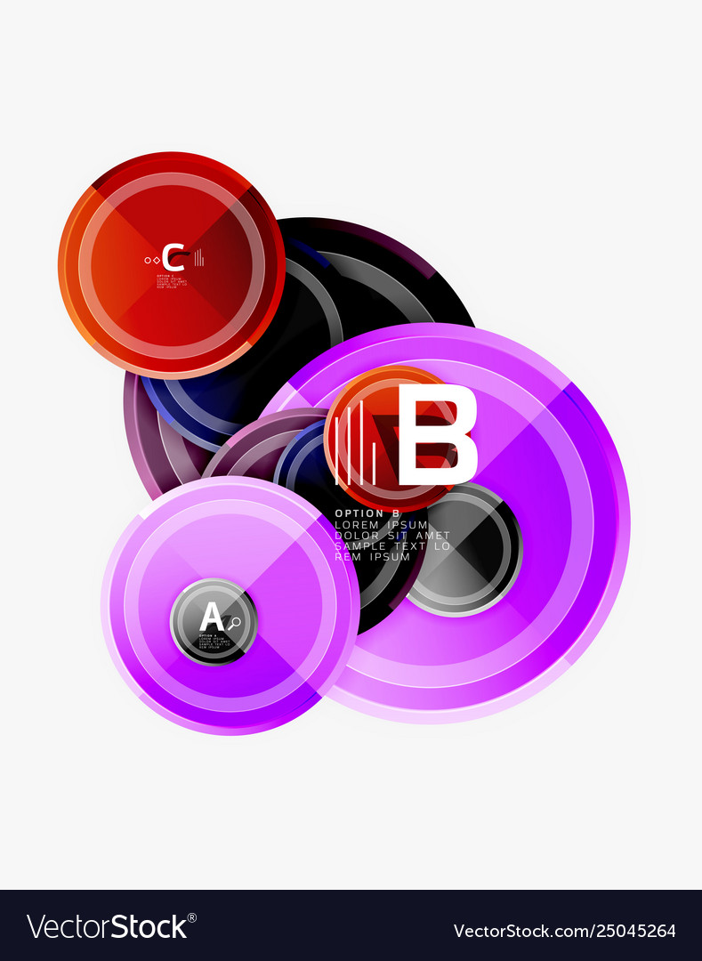 Circular pattern abstract circles composition Vector Image