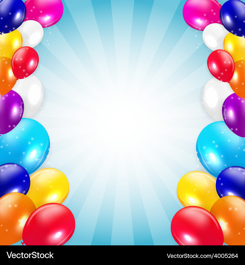 Colored balloons background Royalty Free Vector Image