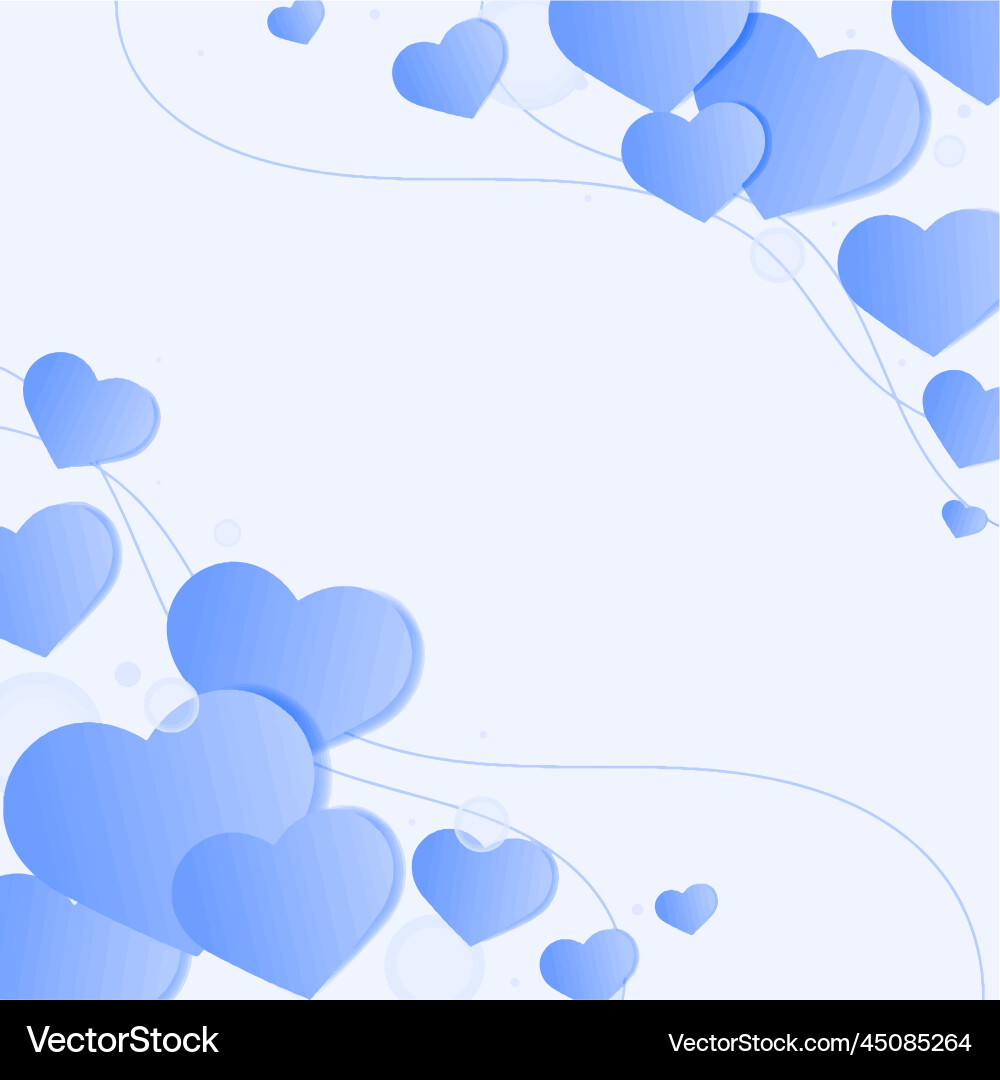 Heart decorated border background Royalty Free Vector Image