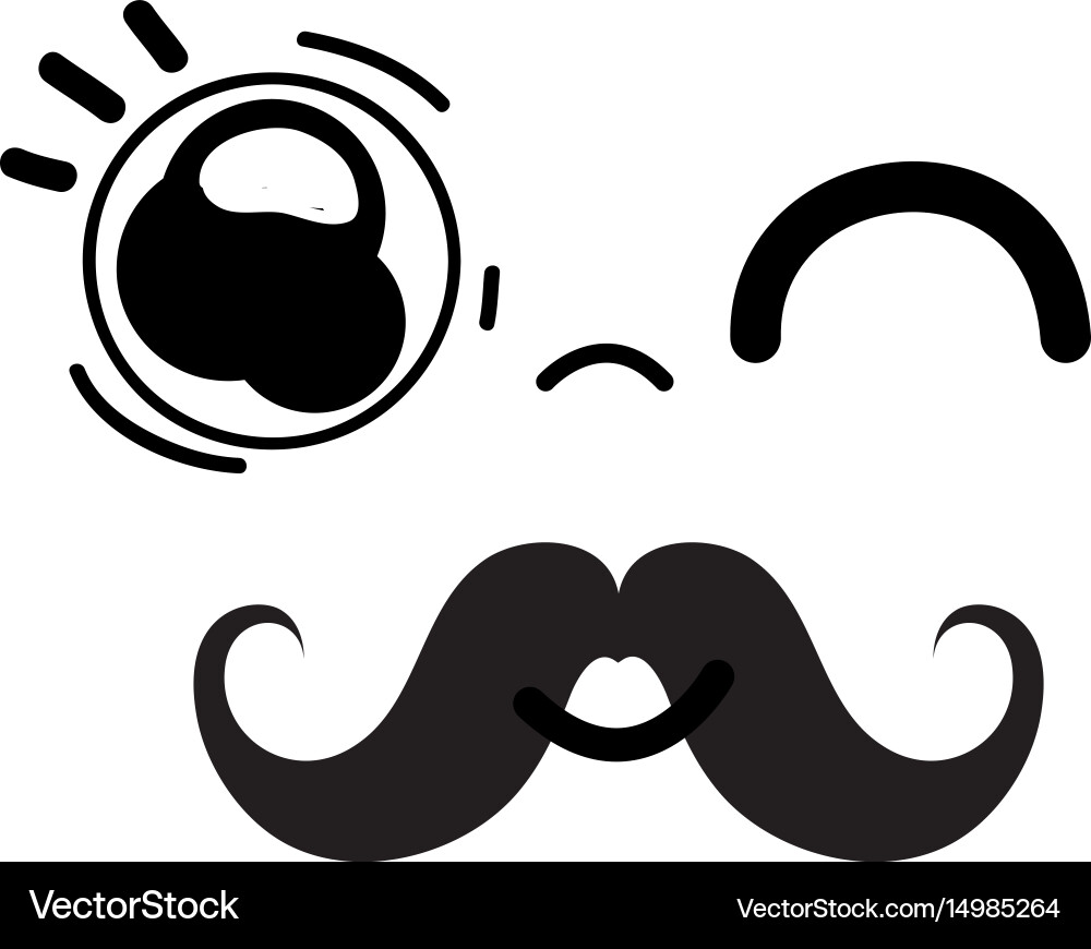 Silly Smiley Faces With Mustaches