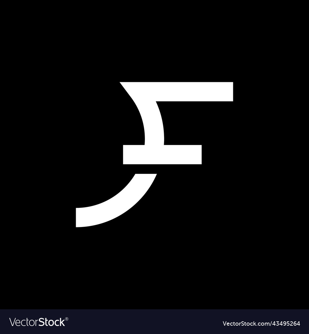 Modern letter f with overlapping line logo design Vector Image Modern letter f with overlapping line logo design Vector Image