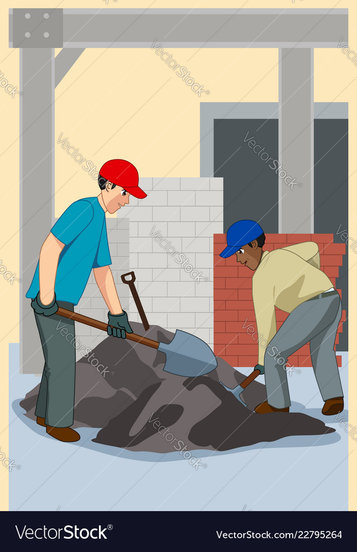 Working construction worker Royalty Free Vector Image
