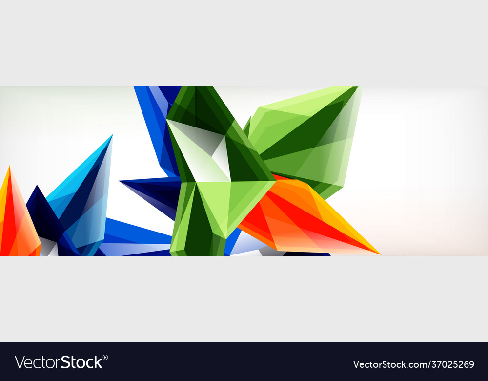 3d triangles and pyramids abstract Royalty Free Vector Image