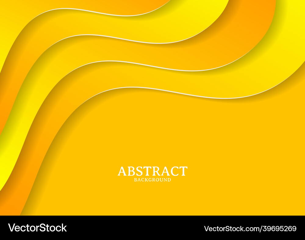 Abstract modern yellow papercut background concept