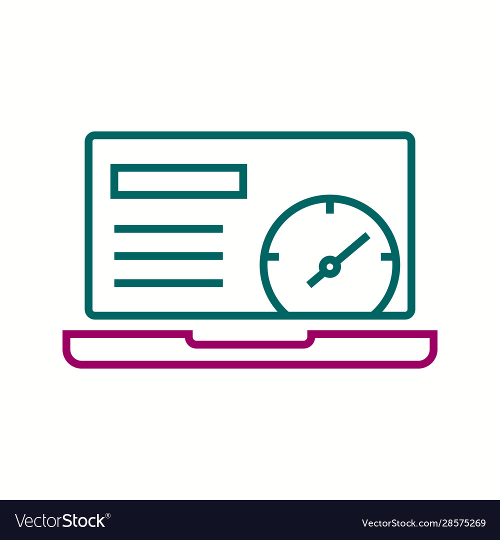 Beautiful dashboard line icon Royalty Free Vector Image Beautiful dashboard line icon Royalty Free Vector Image