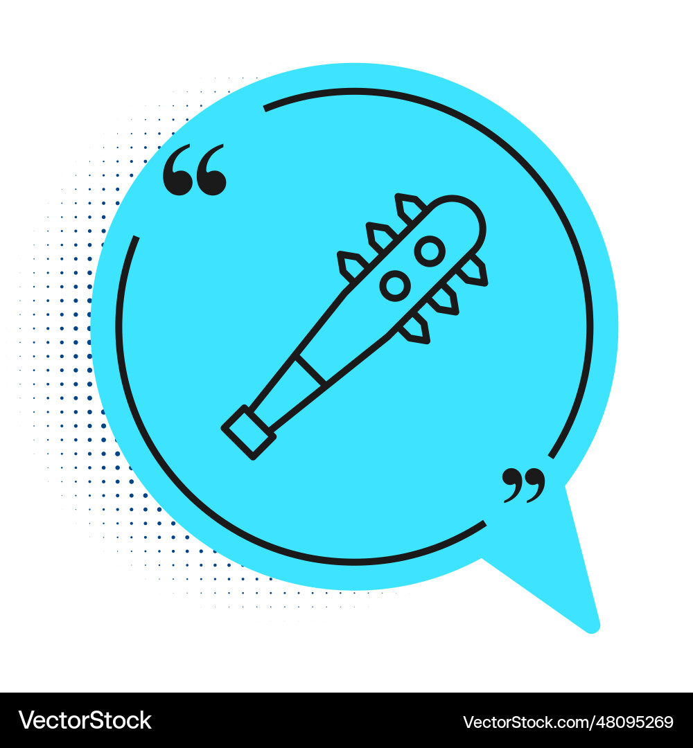 Black line medieval chained mace ball icon Vector Image