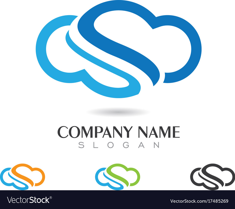 Cloud logo template Royalty Free Vector Image - VectorStock
