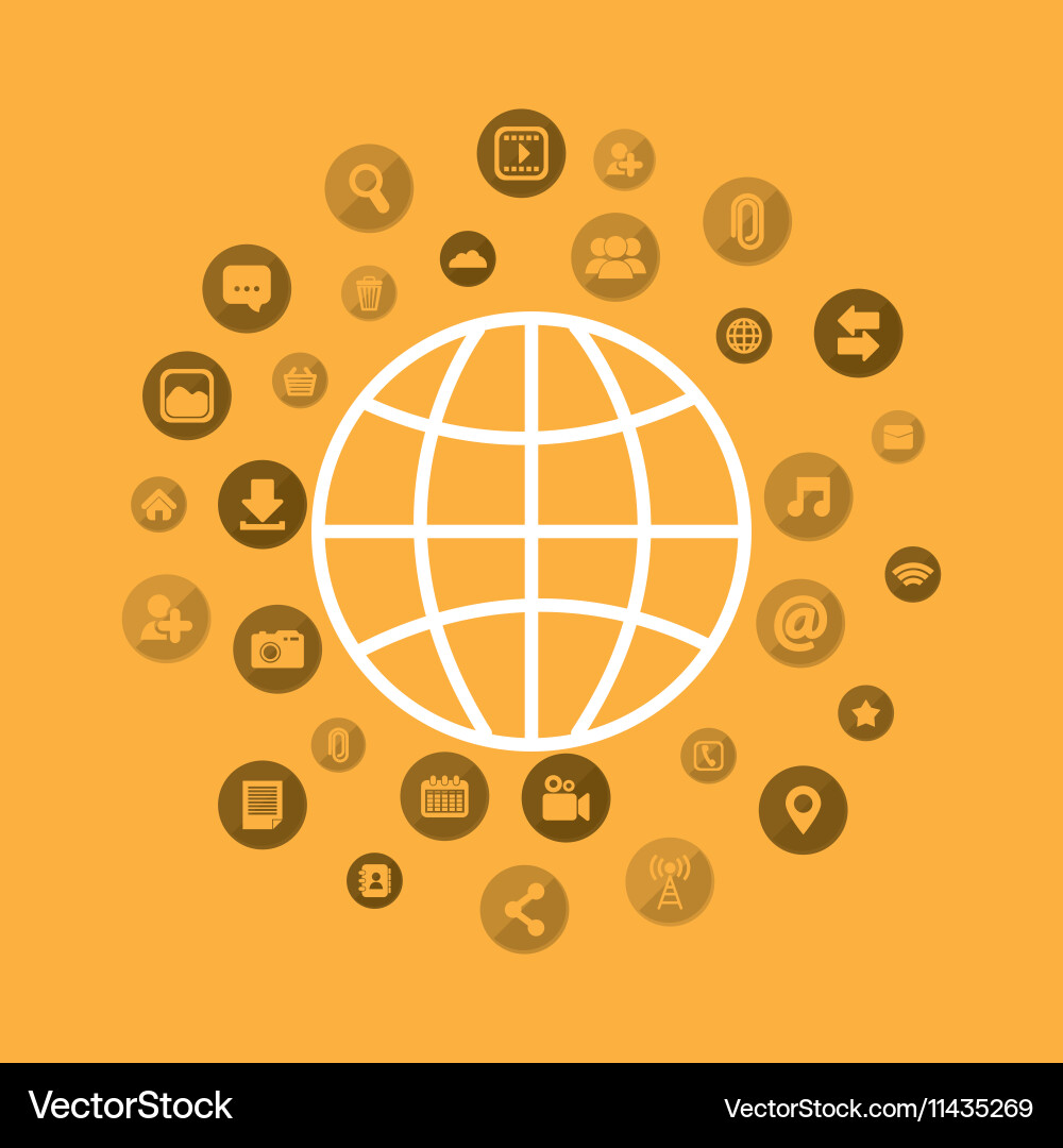 Social media and networking Royalty Free Vector Image