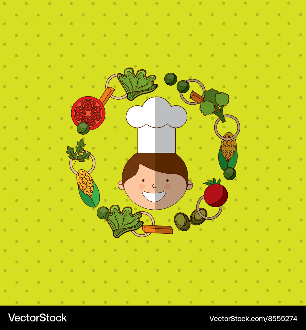 Kids cooking design Royalty Free Vector Image - VectorStock
