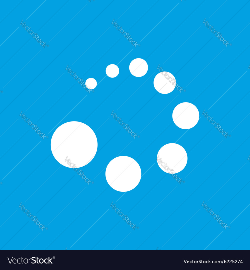 Loading icon white Royalty Free Vector Image - VectorStock