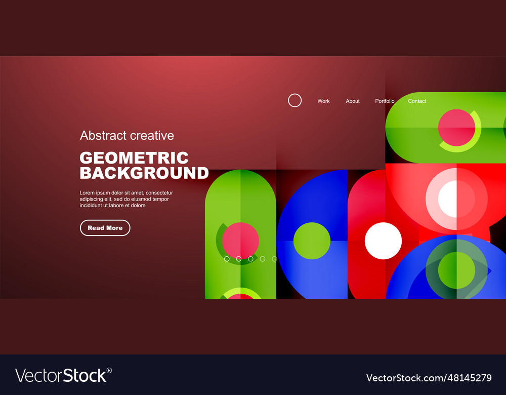 Abstract technology landing page background with Vector Image