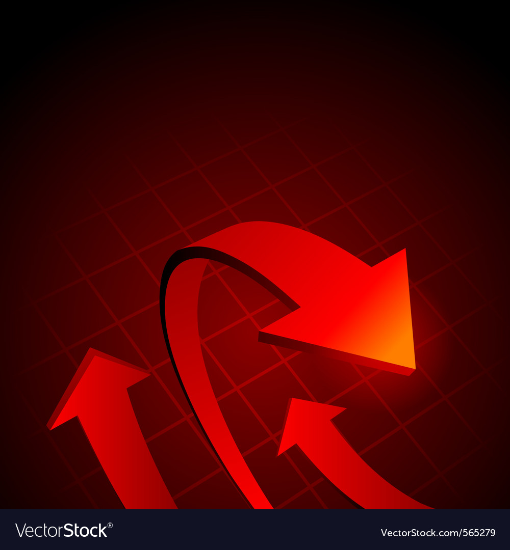 Red graph arrows Royalty Free Vector Image - VectorStock