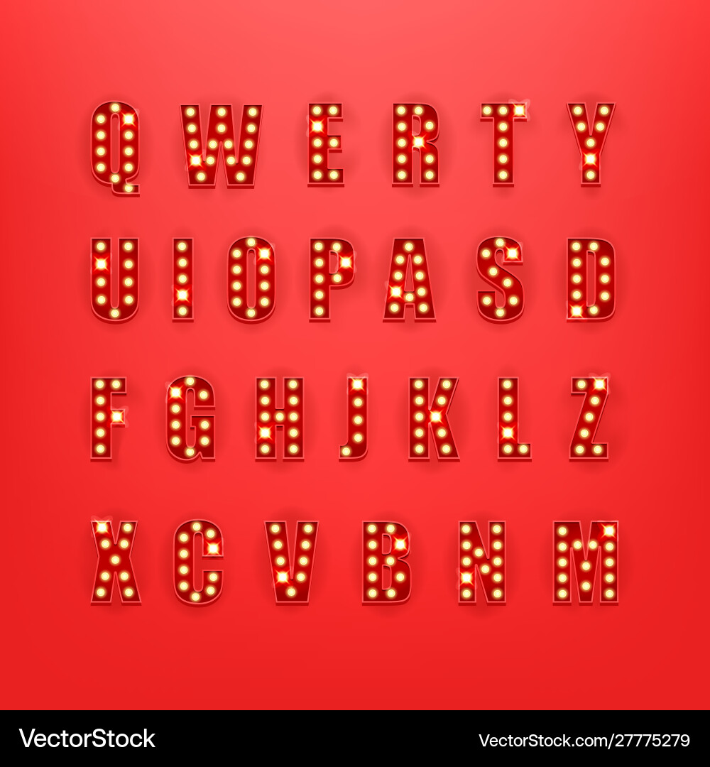 Retro style alphabet clipart Royalty Free Vector Image