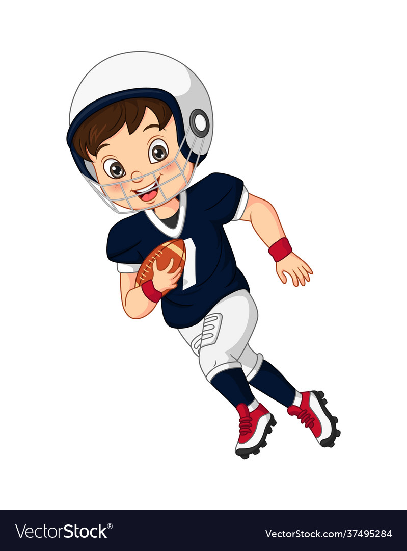 Cartoon little boy playing rugby Royalty Free Vector Image Cartoon little boy playing rugby Royalty Free Vector Image