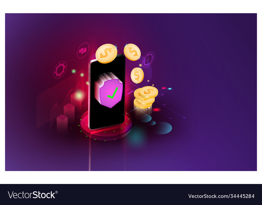 Futuristic smart security controls technology Vector Image