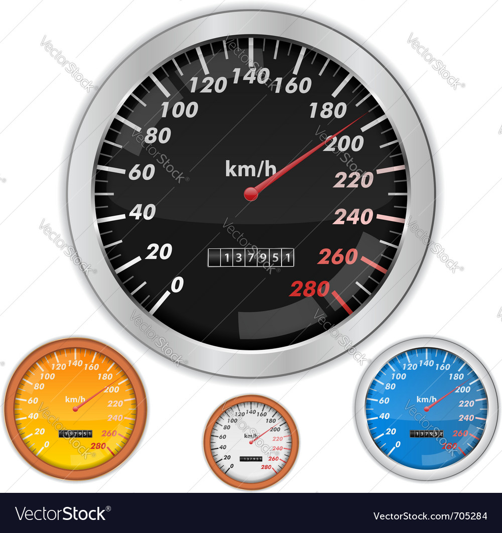 Speedometers Royalty Free Vector Image - VectorStock