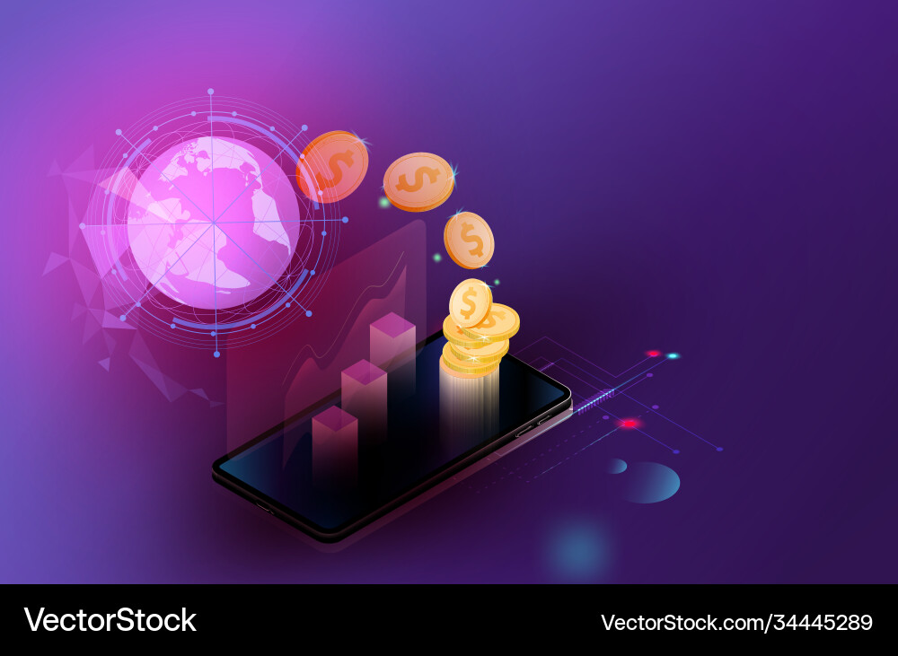 Smart security credit cards controls futuristic Vector Image