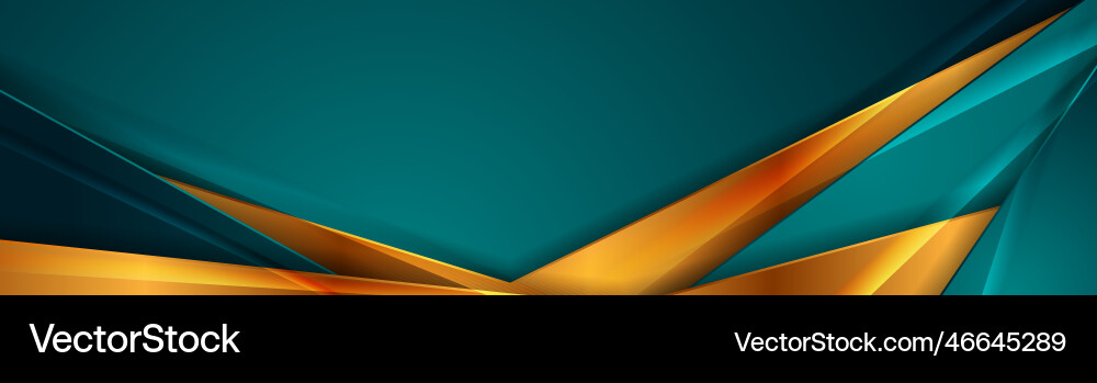 Turquoise and bronze abstract glossy corporate Vector Image
