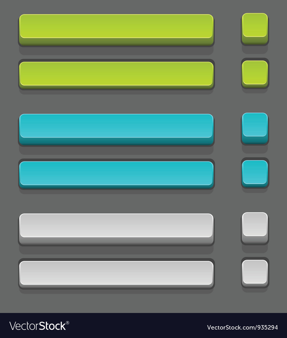 Buttons set Royalty Free Vector Image - VectorStock