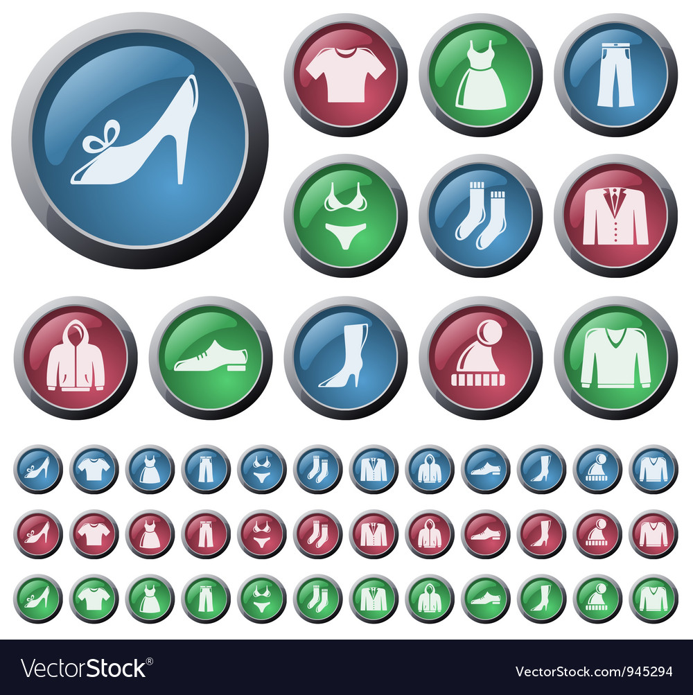 Clothes buttons Royalty Free Vector Image - VectorStock