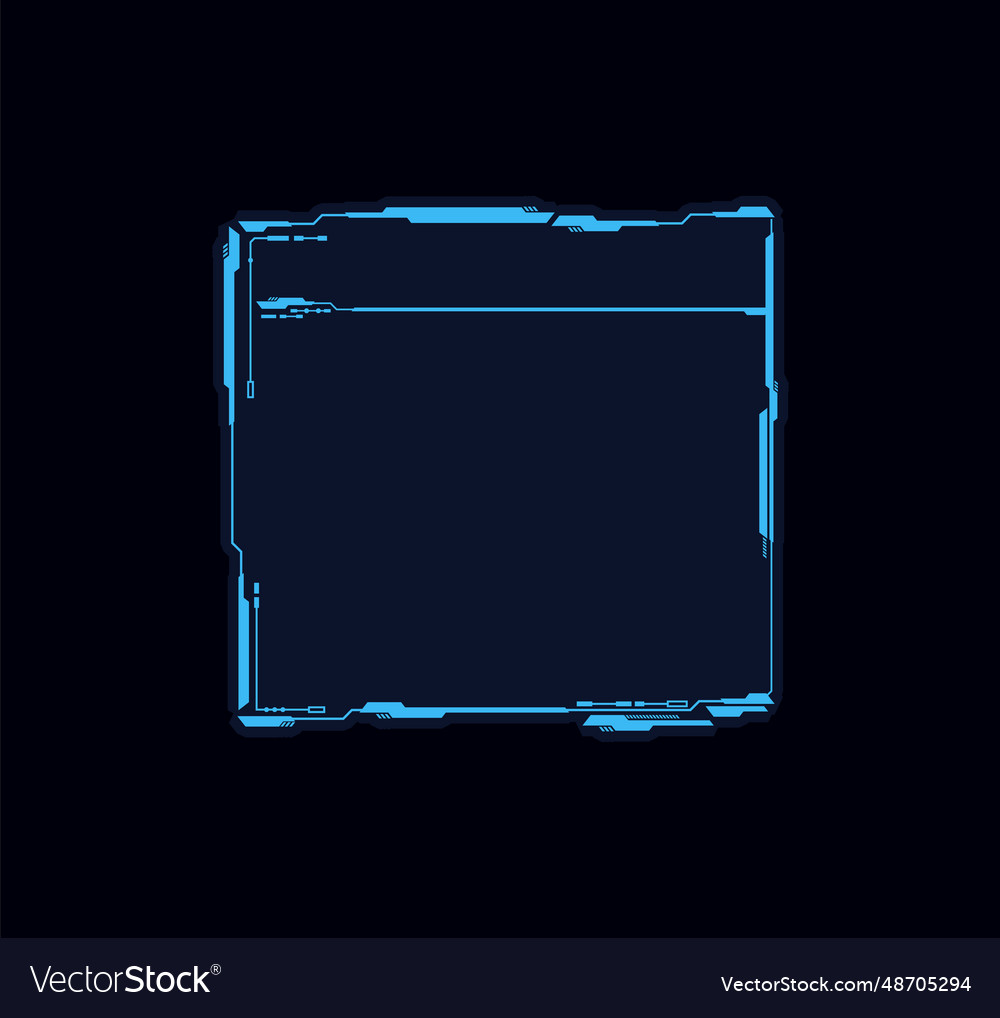 Futuristic square shape border information Vector Image