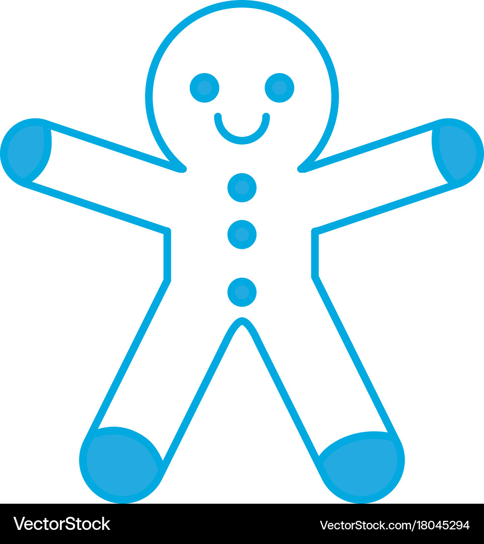 Gingerbread man cookie icon Royalty Free Vector Image