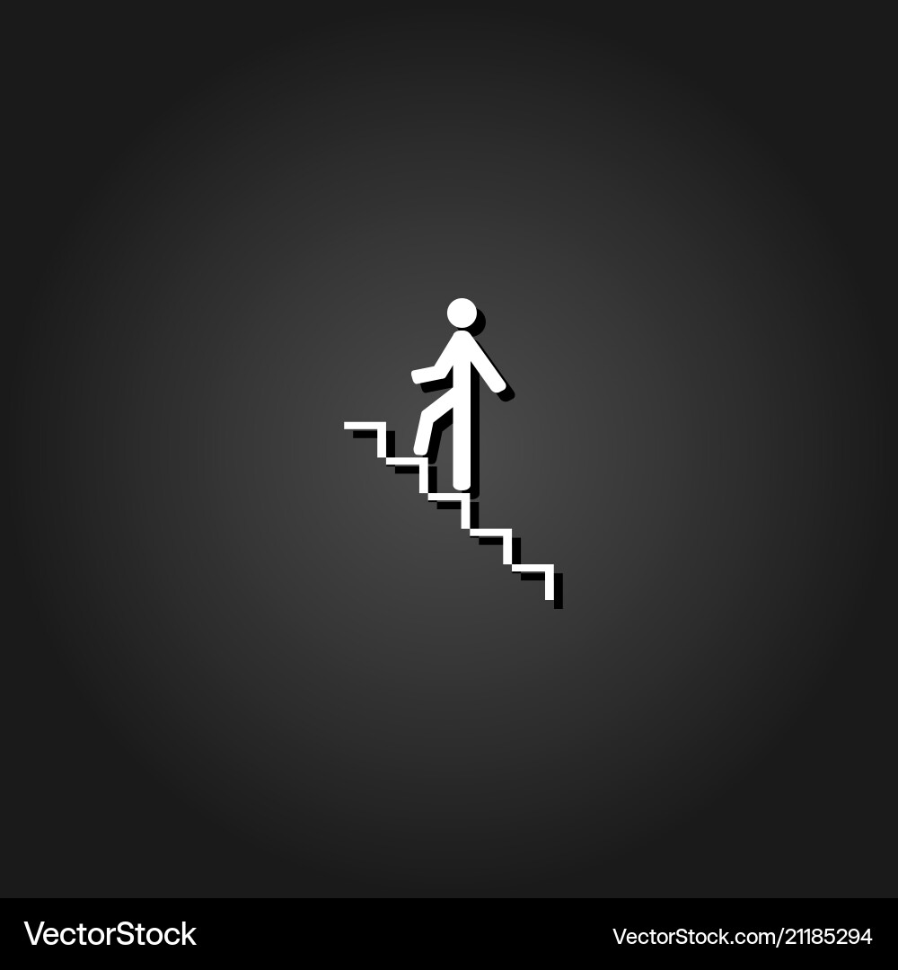 Go down up icon flat Royalty Free Vector Image