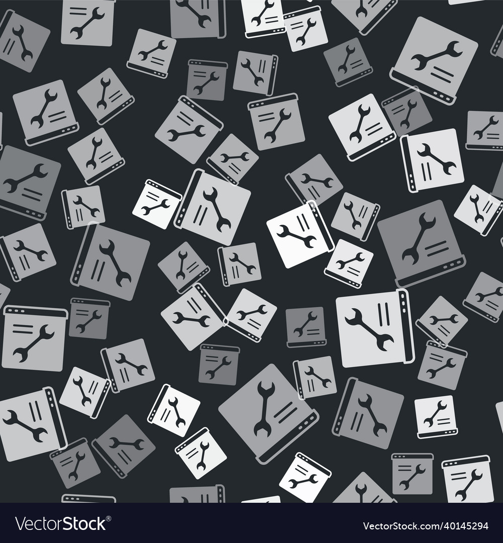 Grey browser setting icon isolated seamless Vector Image Grey browser setting icon isolated seamless Vector Image