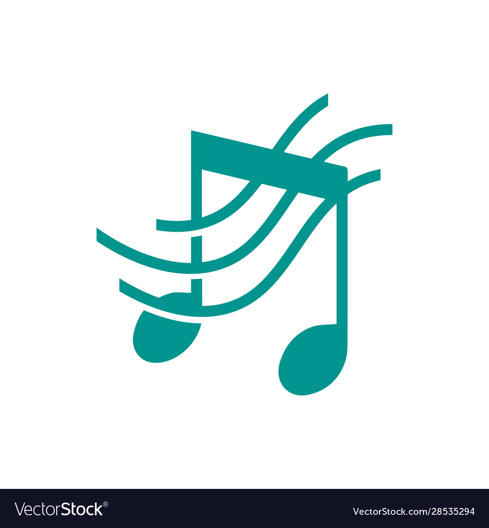 Music notes logo creative abstract key note Vector Image