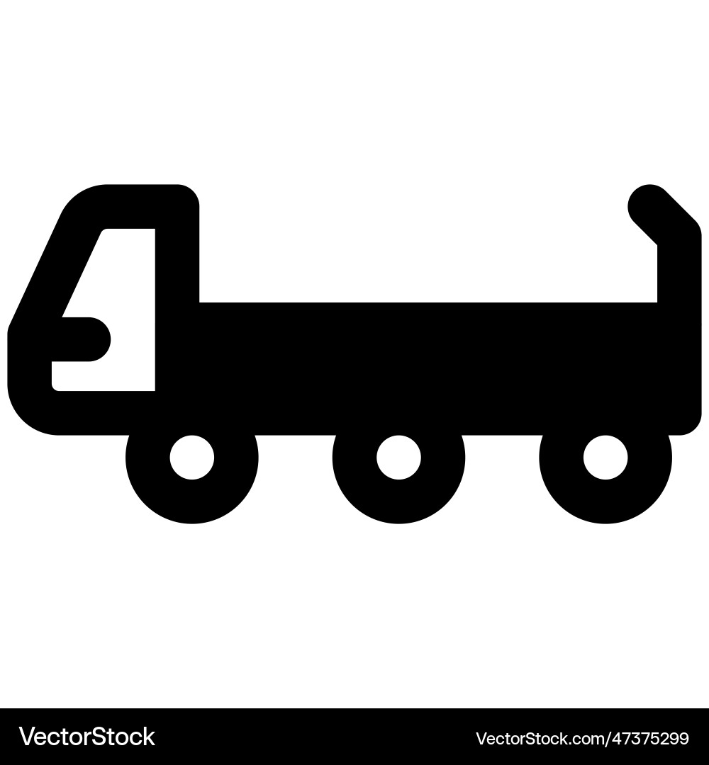Empty trailer truck ready to take shipments Vector Image