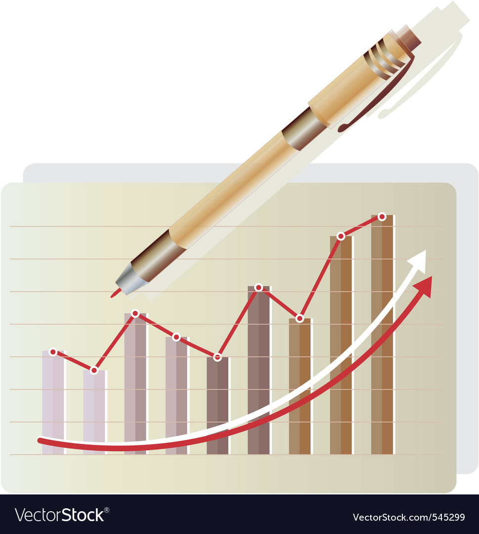 Graph drawing Royalty Free Vector Image - VectorStock