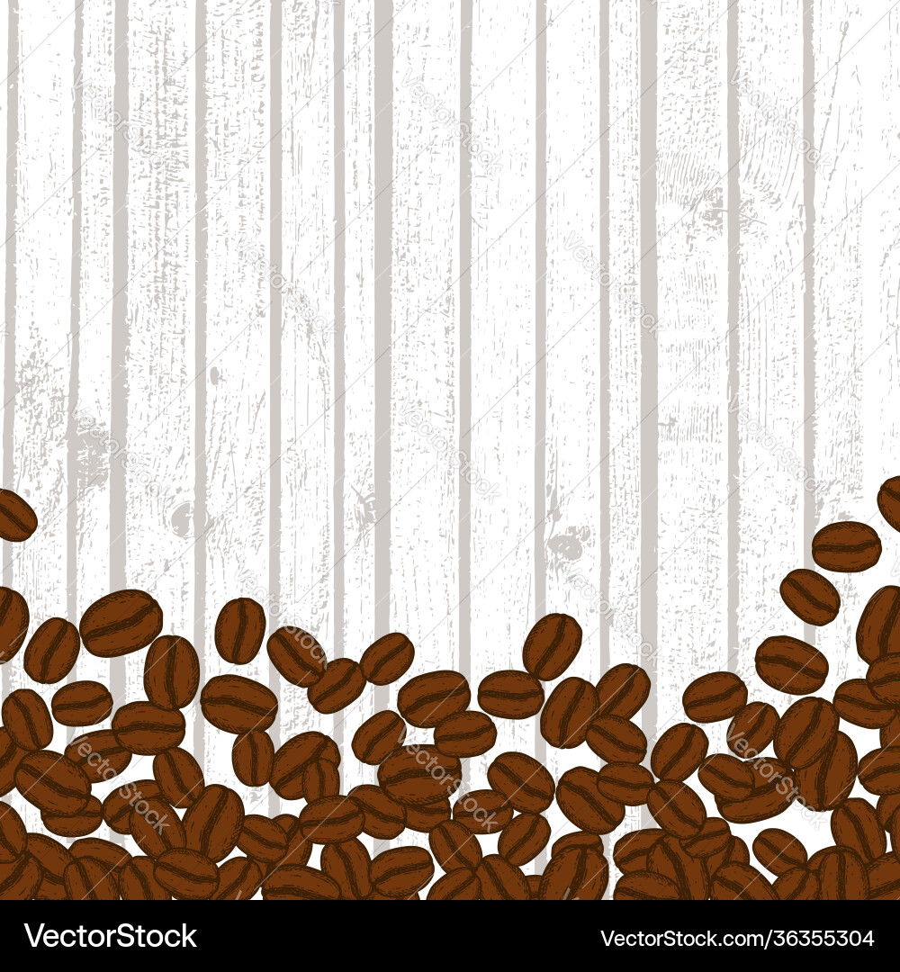 Blank coffee beans frame Royalty Free Vector Image