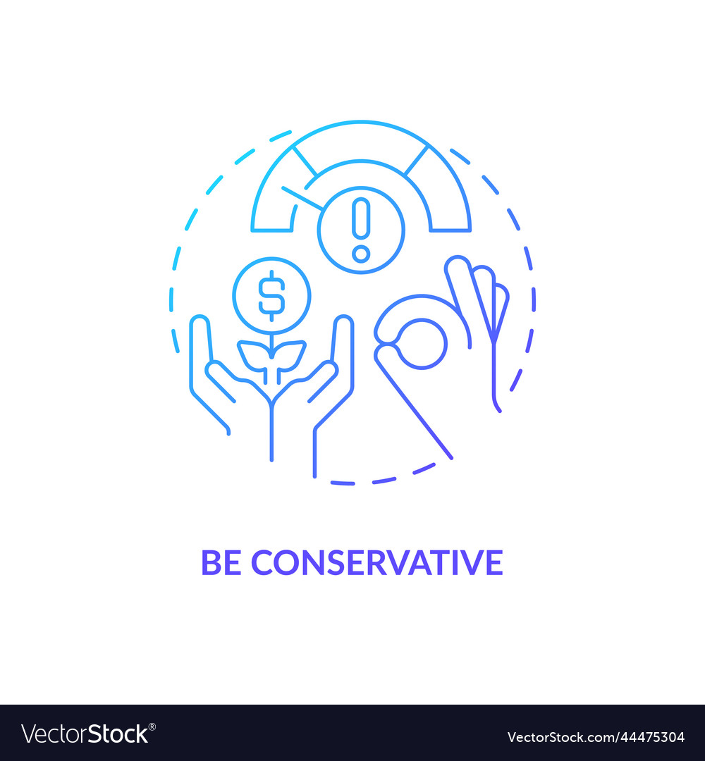 Conservative business strategy blue gradient Vector Image