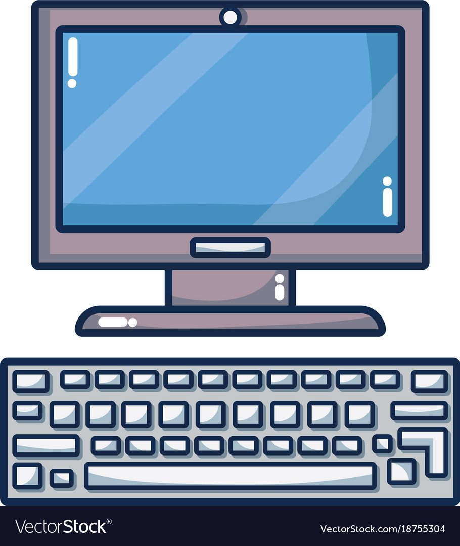 Isolated computer design Royalty Free Vector Image