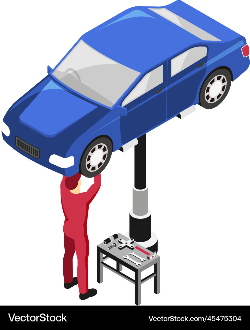 Mechanic isometric Royalty Free Vector Image - VectorStock