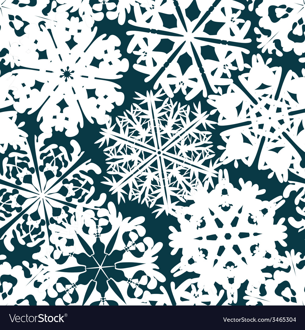 Snowflakes winter seamless texture endless pattern