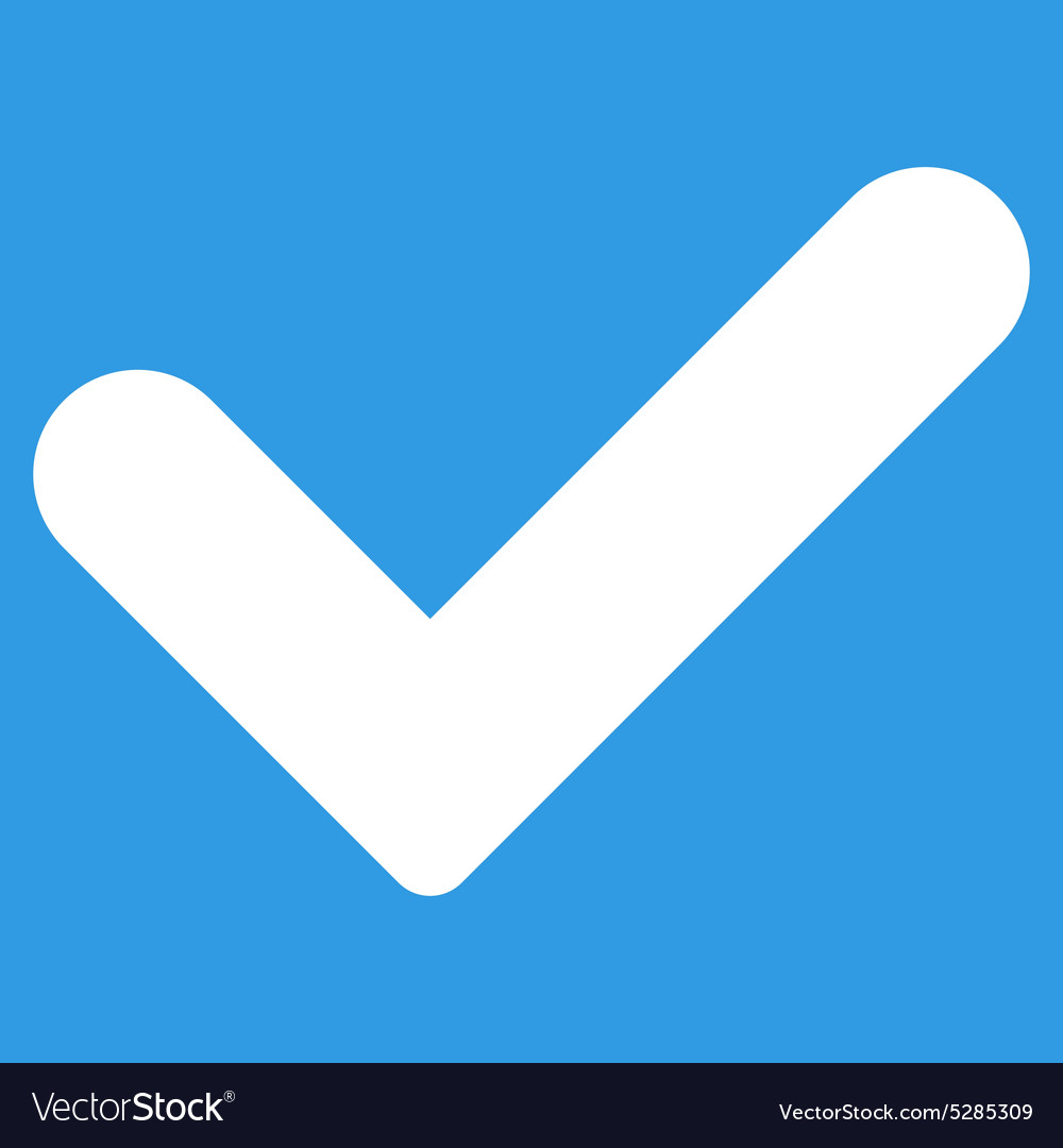 Yes flat white color icon Royalty Free Vector Image Yes flat white color icon Royalty Free Vector Image