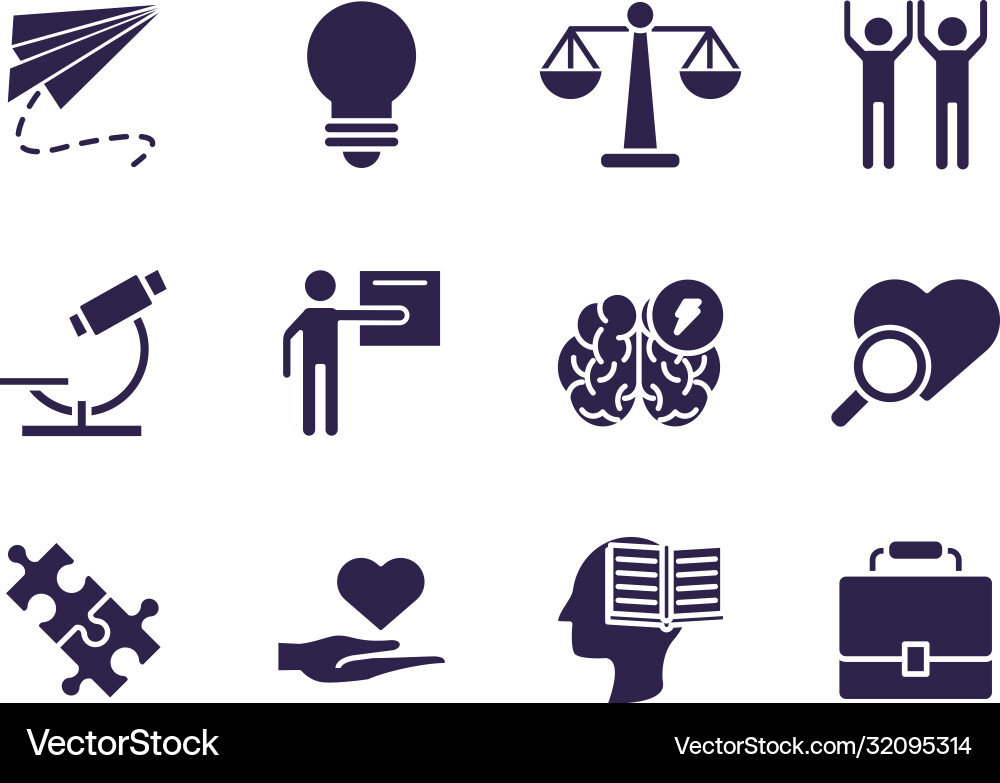 Bundle anger set icons Royalty Free Vector Image