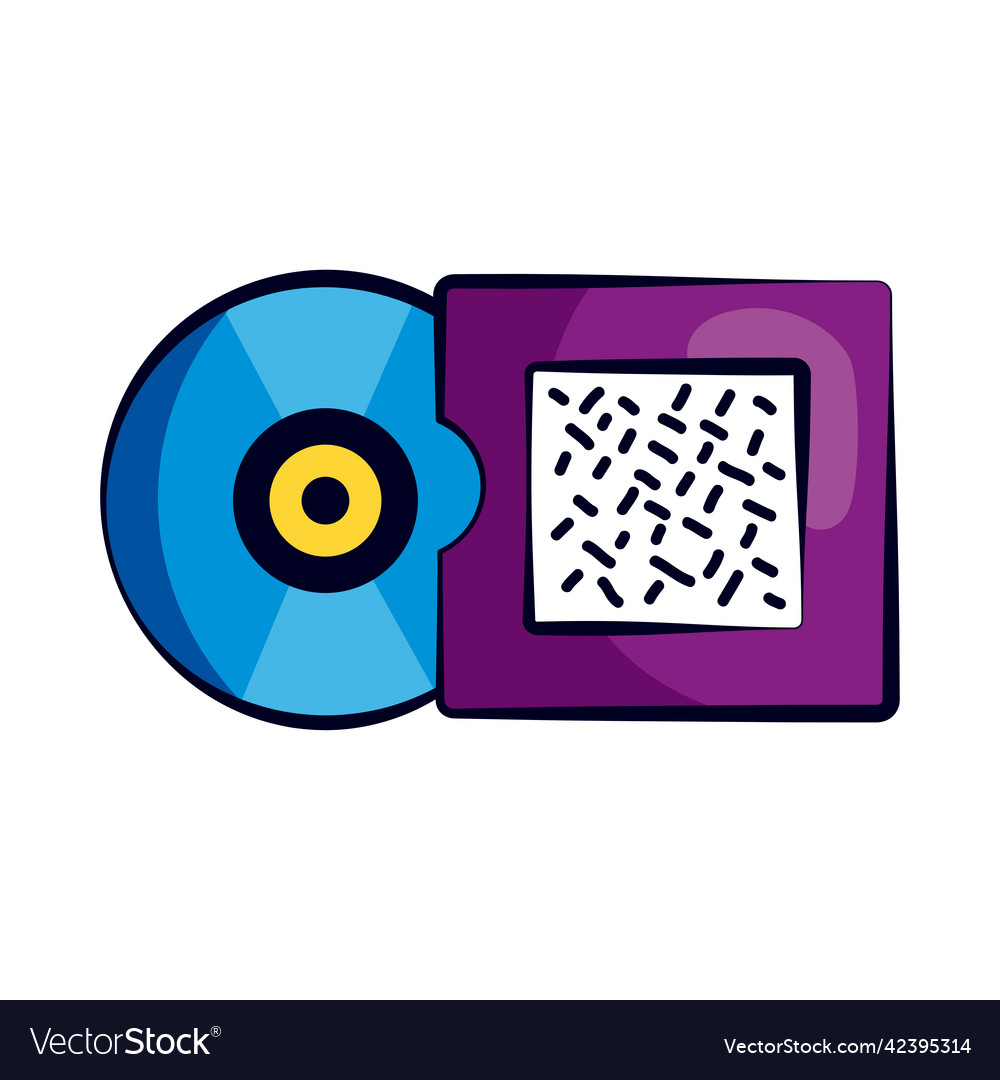Compact disk device Royalty Free Vector Image - VectorStock