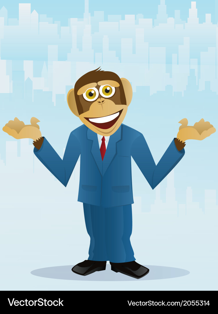Monkey business Royalty Free Vector Image - VectorStock