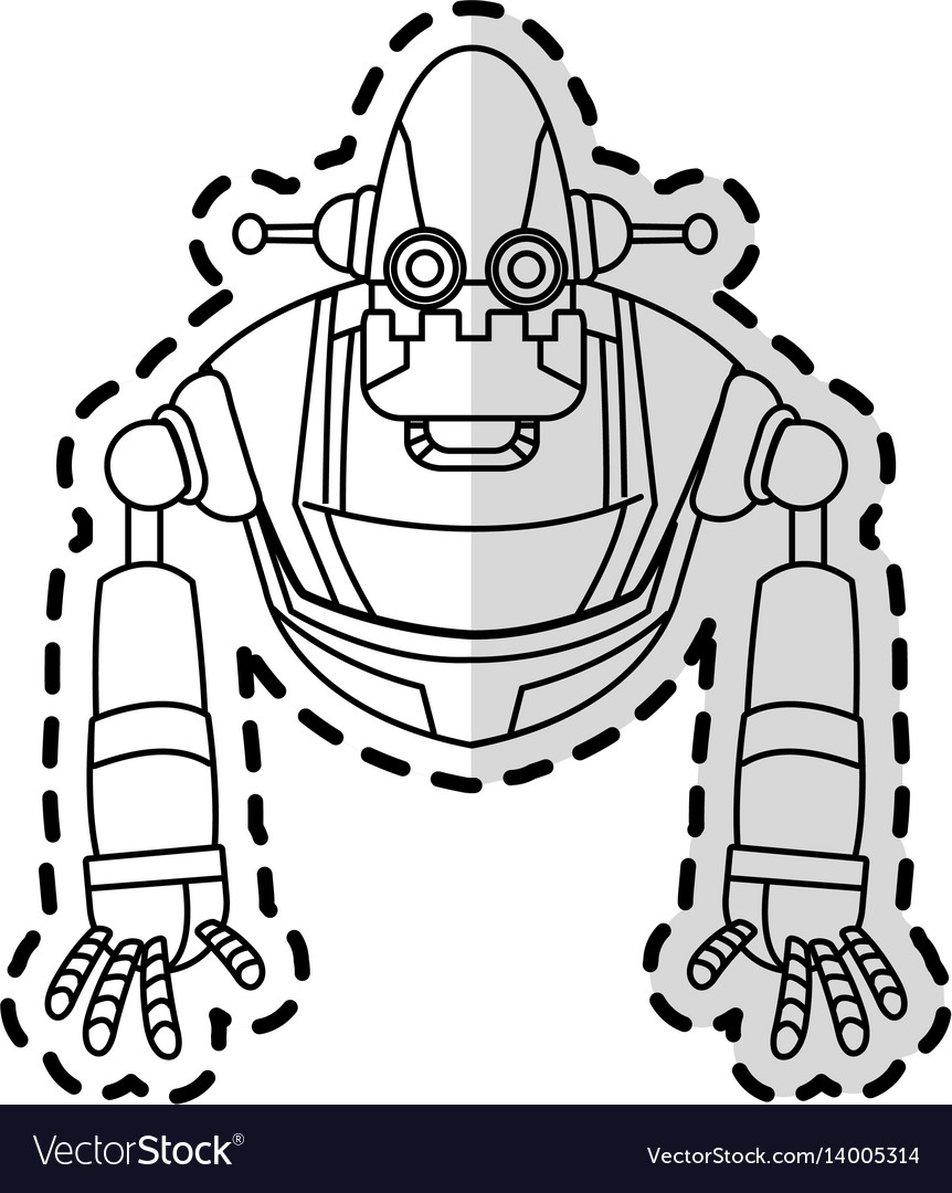Robot technology icon image Royalty Free Vector Image