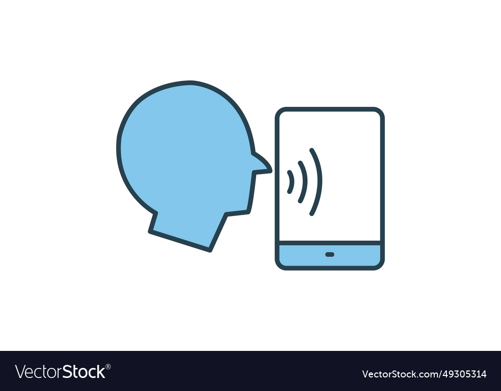 Speech recognition icon related to device Vector Image Speech recognition icon related to device Vector Image