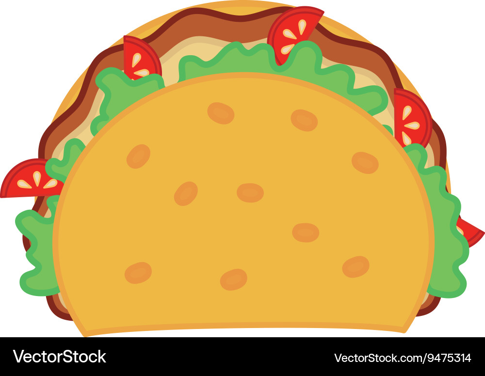Taco icon fast food design graphic Royalty Free Vector Image