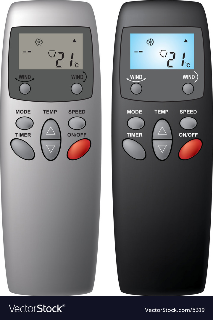 Air Conditioner Remote Control Royalty Free Vector Image