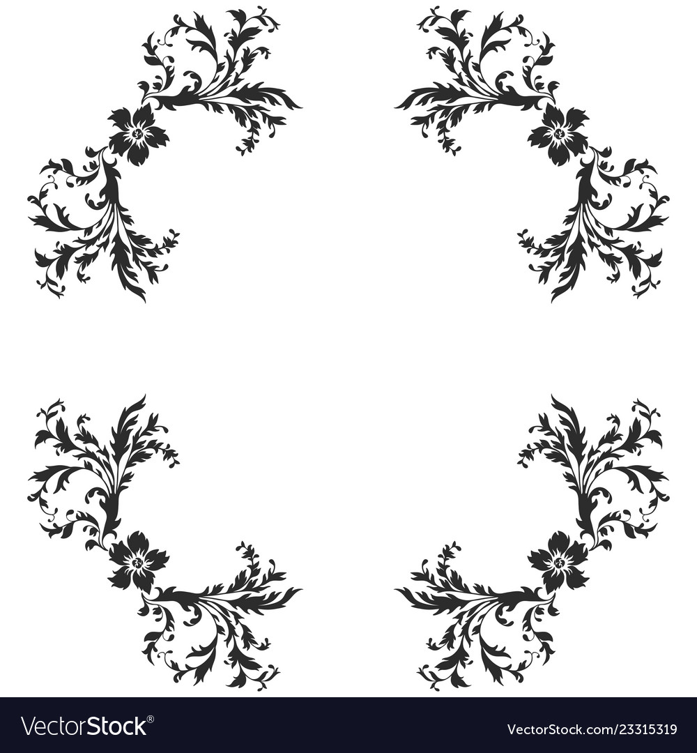 Baroque pattern elements Royalty Free Vector Image