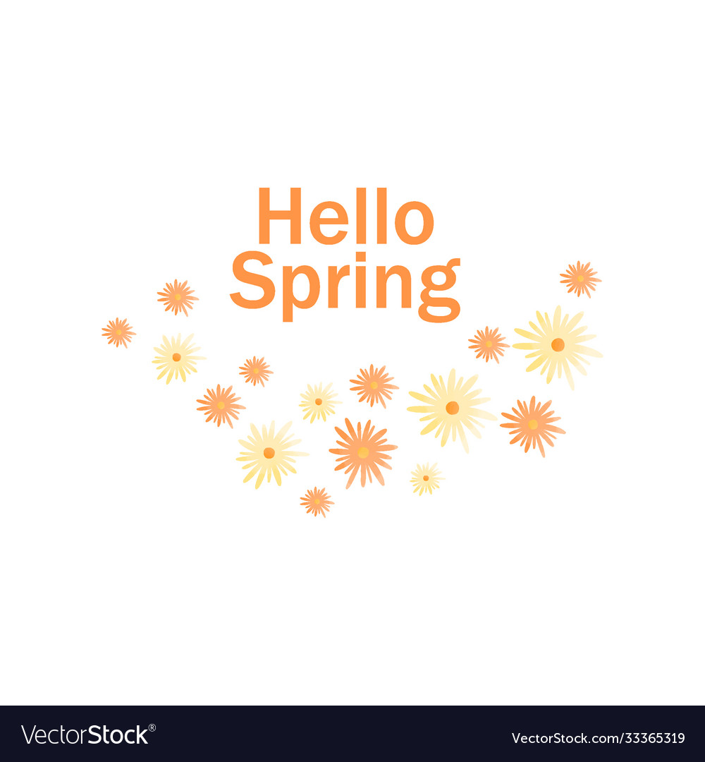 Hello spring banner design Royalty Free Vector Image