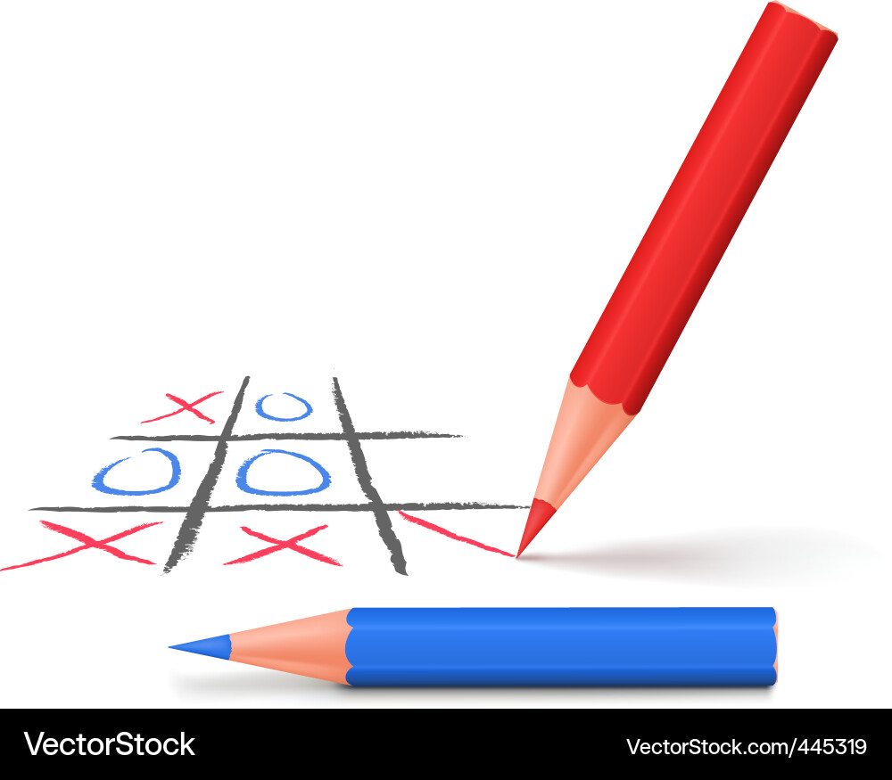 Tic-tac-toe game Royalty Free Vector Image - VectorStock
